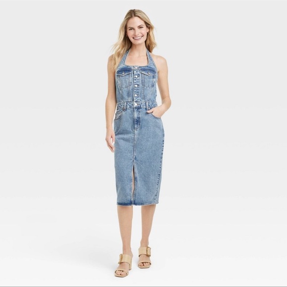 Universal Thread | Dresses | Womens Denim Midi Dress Universal Thread ...